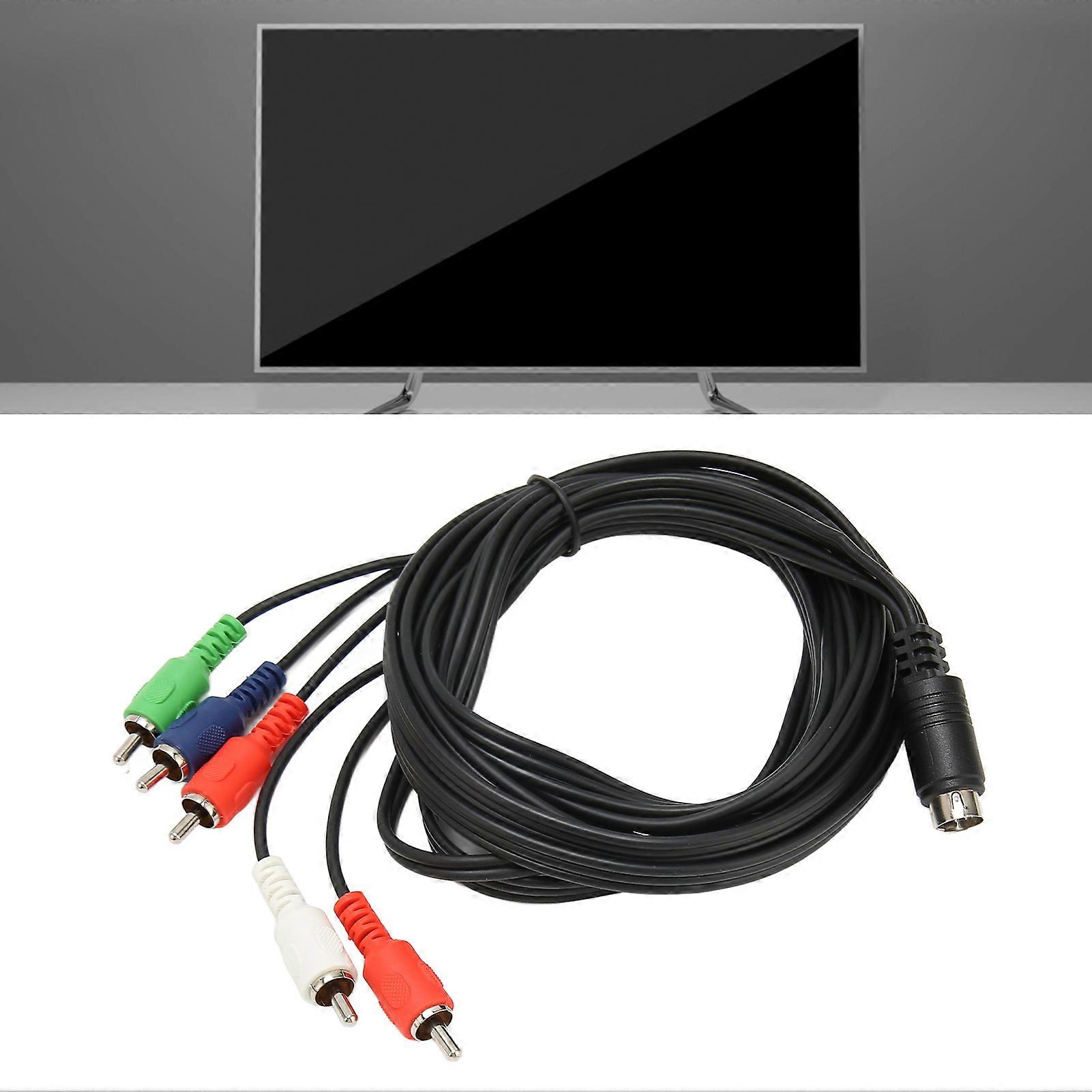 Mini 10 Pin Av Din Cable Replacement 10 Pin Din To 5 Rca Av Connection Wire Cable Red Green Blue ...