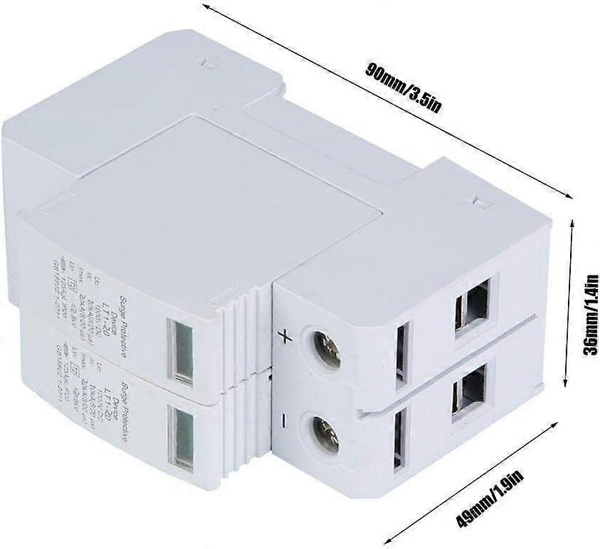 2P 20KA Surge Protection Device, DC Photovoltaic Lightning Protector ...