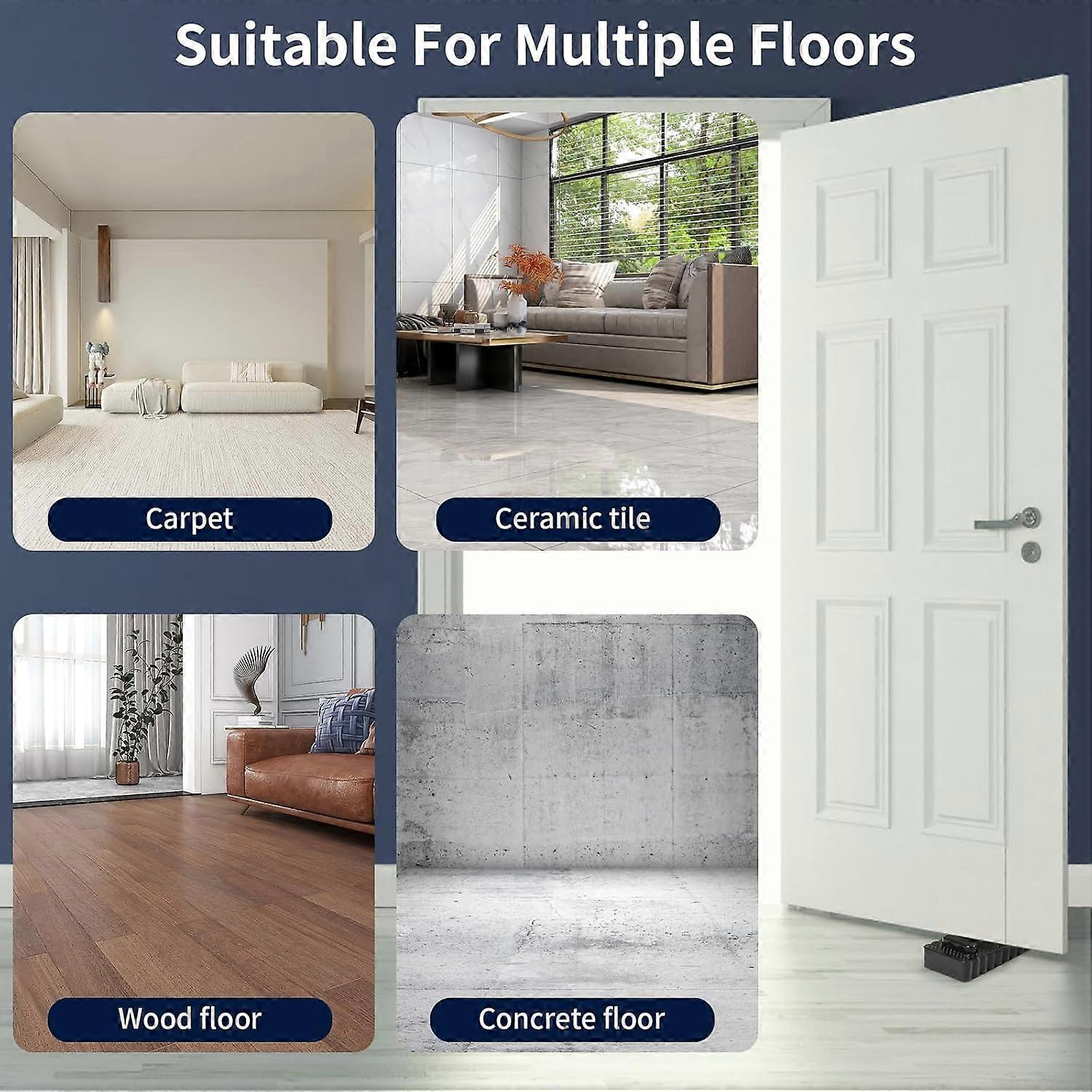 Door Stops, 6 Pieces PVC Door Stopper, Floor Door Stopper Height ...