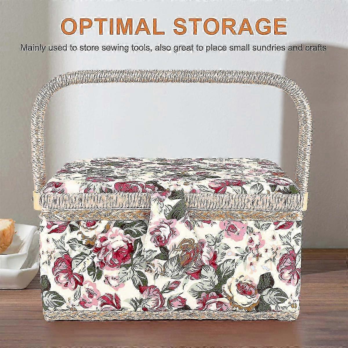 Extra Large Sewing Basket,Vintage Sewing Basket,for Needles, Thread ...