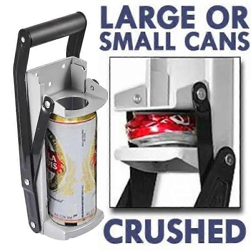 Oz Beer Can Crusher Wall Mounted Hand Push Soda Cans Bottle Beer Opener ...