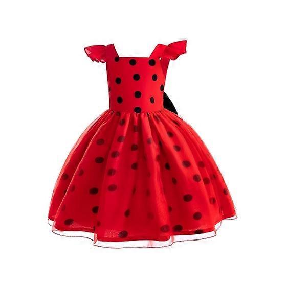 Christmas Child Bug Costume for Girls-Red Dress Halloween Mask Bag ...