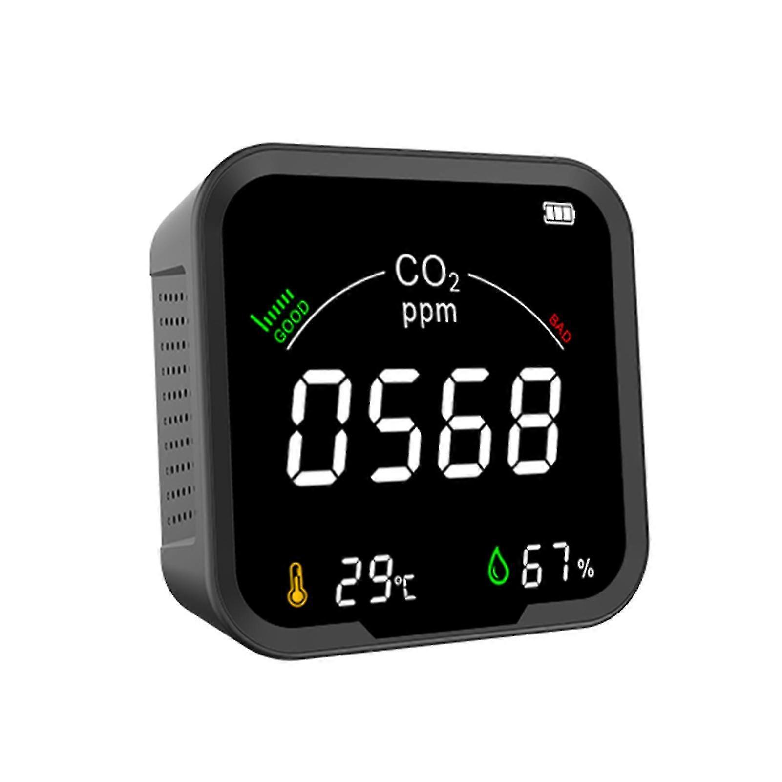 Black Infrared Carbon Dioxide Meter 400-5000ppm Co2 Detector Air ...