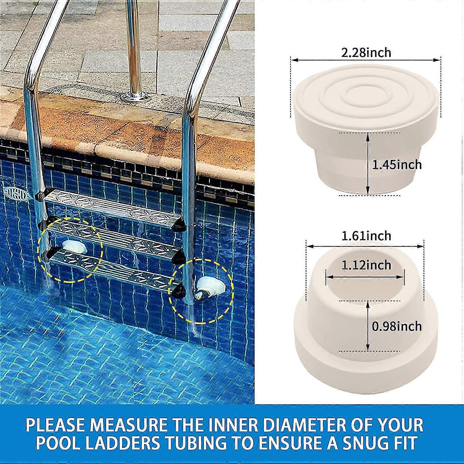 2-pack Pool Ladder Rubber Bumpers,inground Pool Ladder Plug For ...