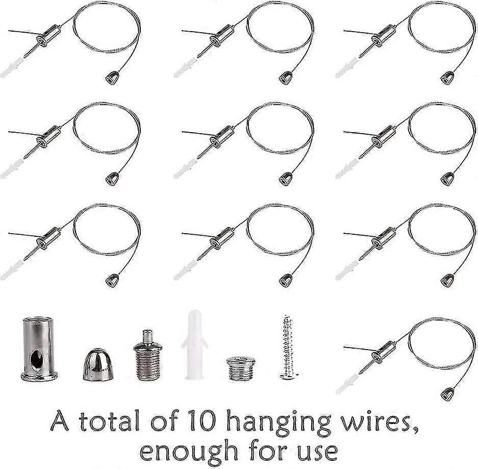 10pcs Stainless Steel Wire Rope Hook, Stainless Steel Rope Hanging Wire ...