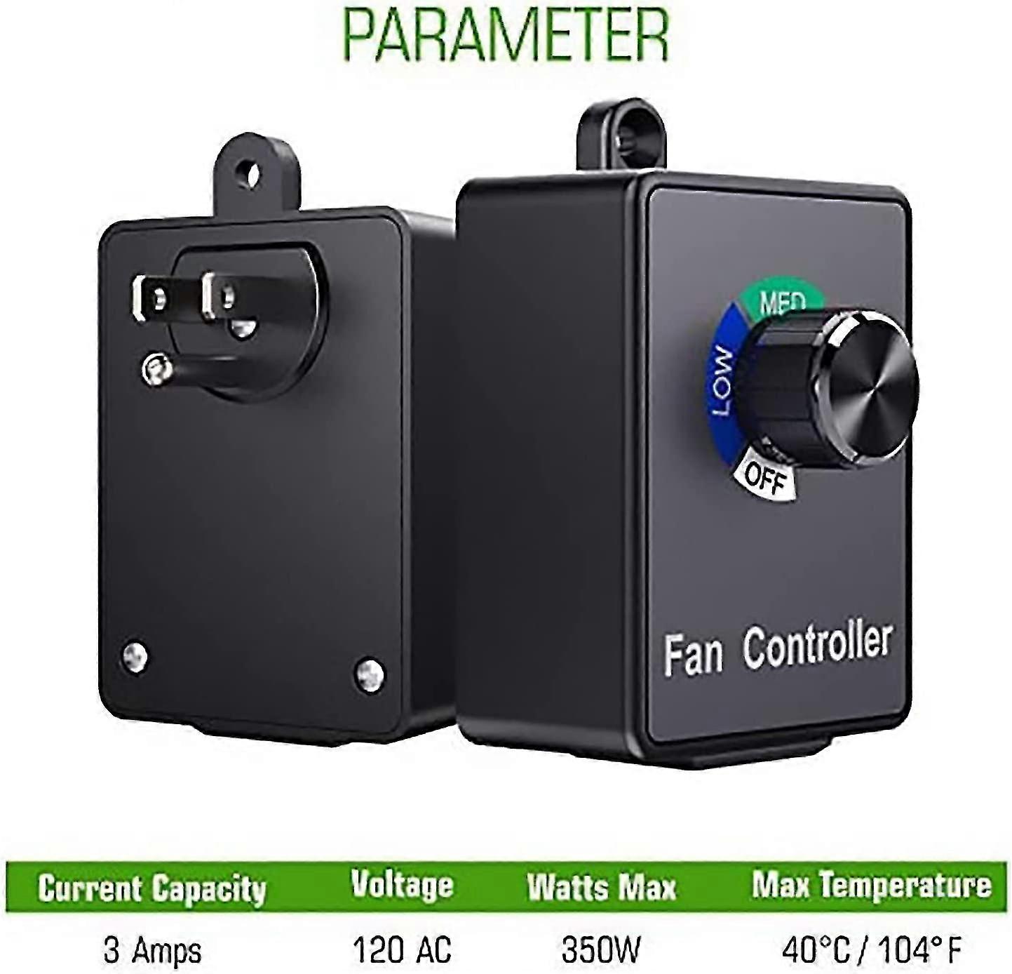 350w Electronic Fan Speed Controller Variable Adjuster For Hydroponics ...
