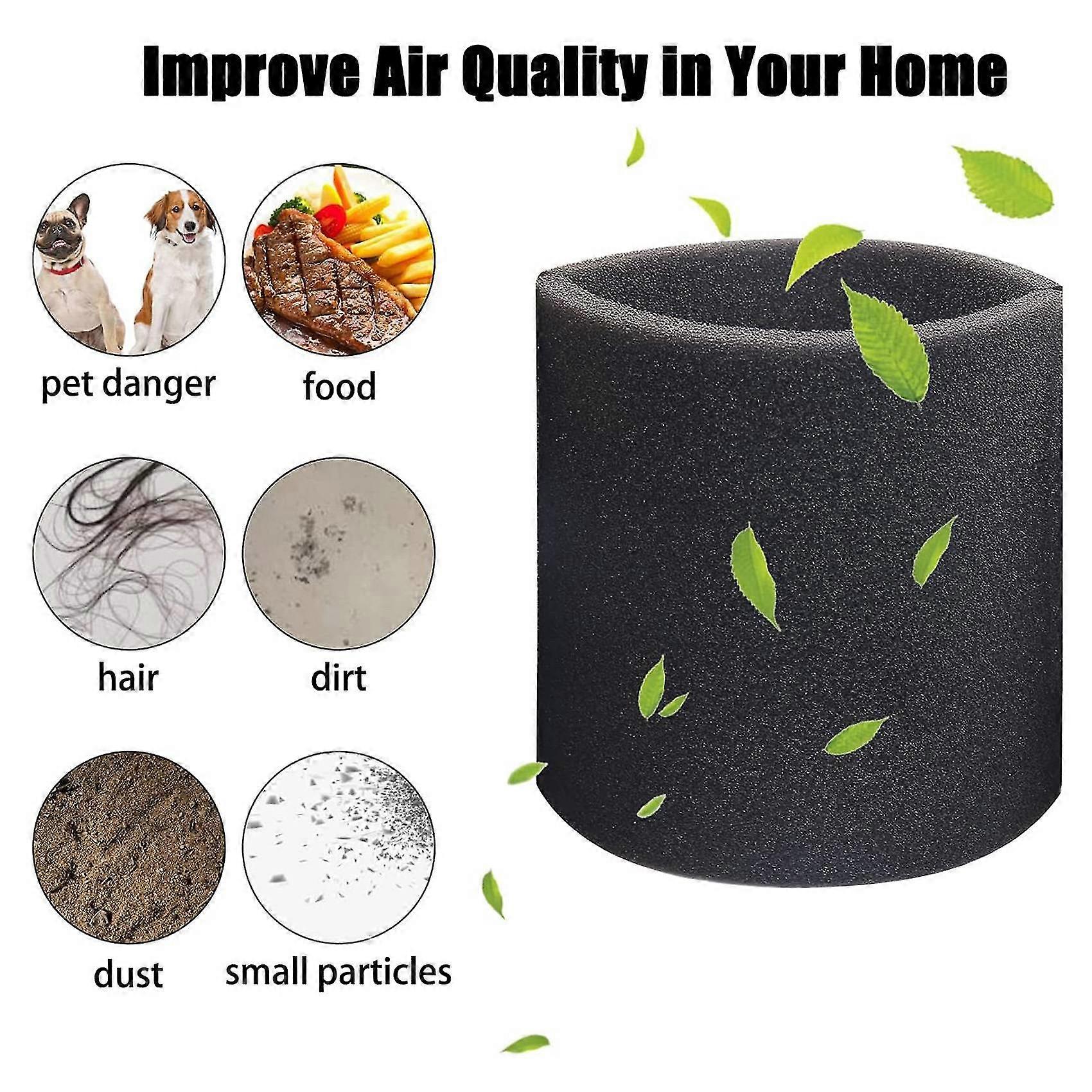 7 Pack Vf2001 Foam Filter Type For Shop Vac Wet Dry Vacuums 5 Gallon ...