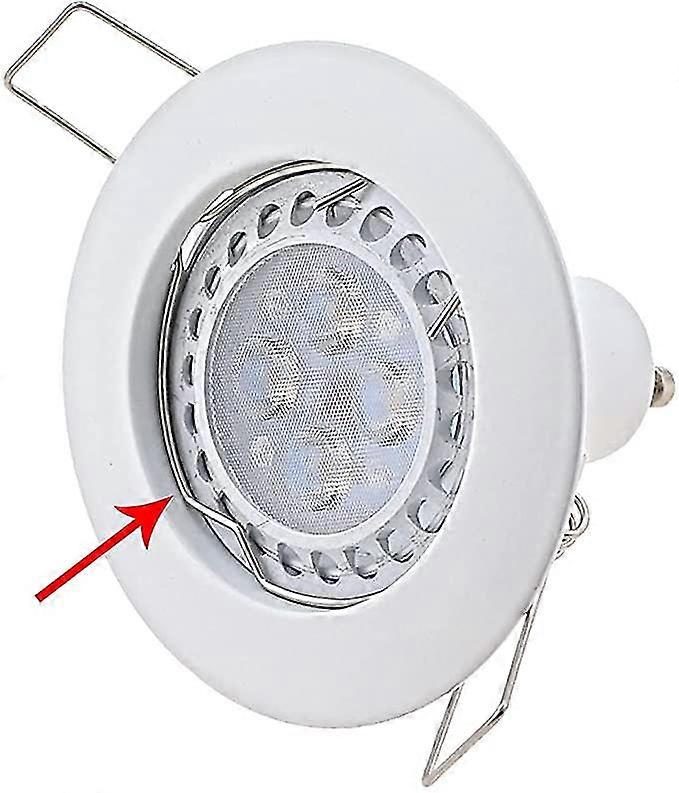 36 Pieces Lamp Retaining Rings for GU10 MR16 Spotlight 50MM Silver Horn ...