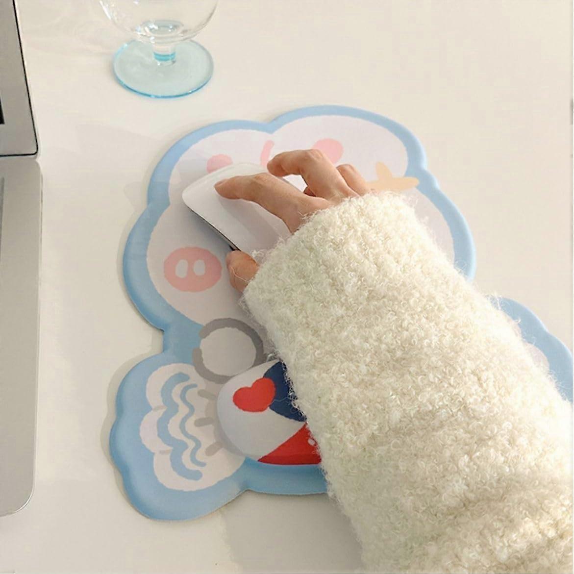 Cute Laptop Mouse Pad with Gel Wrist Support Non-Slip Kawaii Desk ...