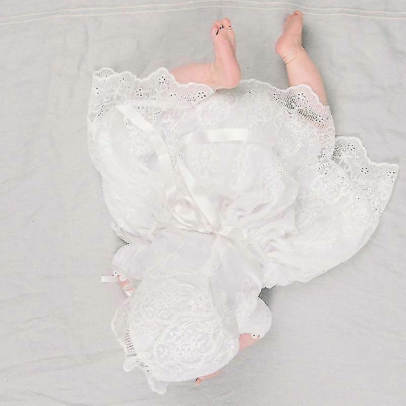 Baby Girls Baptism Dress Formal Christening Gown Dress Princess Girl Long Sleeves Lace ...