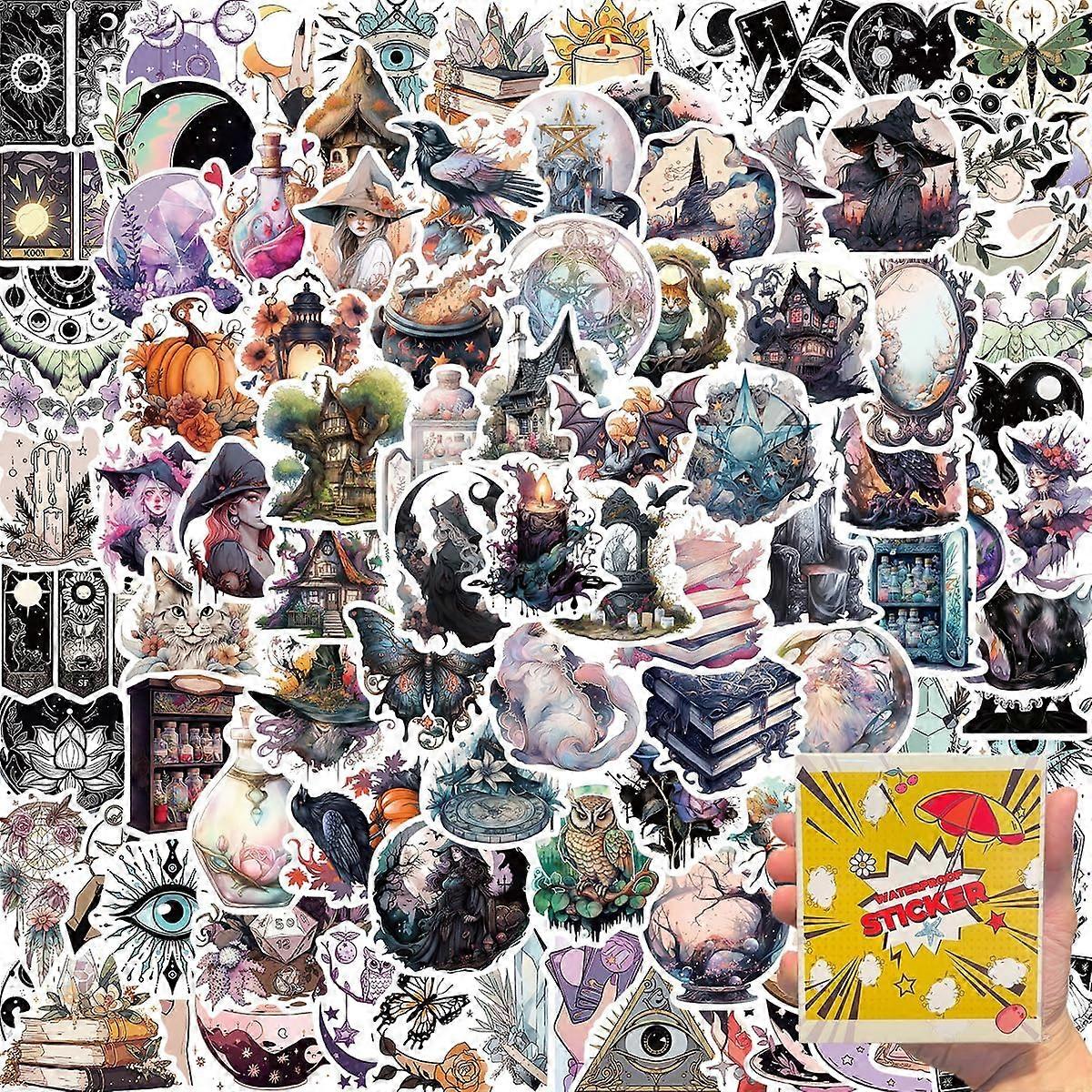 Witch Stickers Witchy decals,Halloween Witch Stickers Mystic and occult ...
