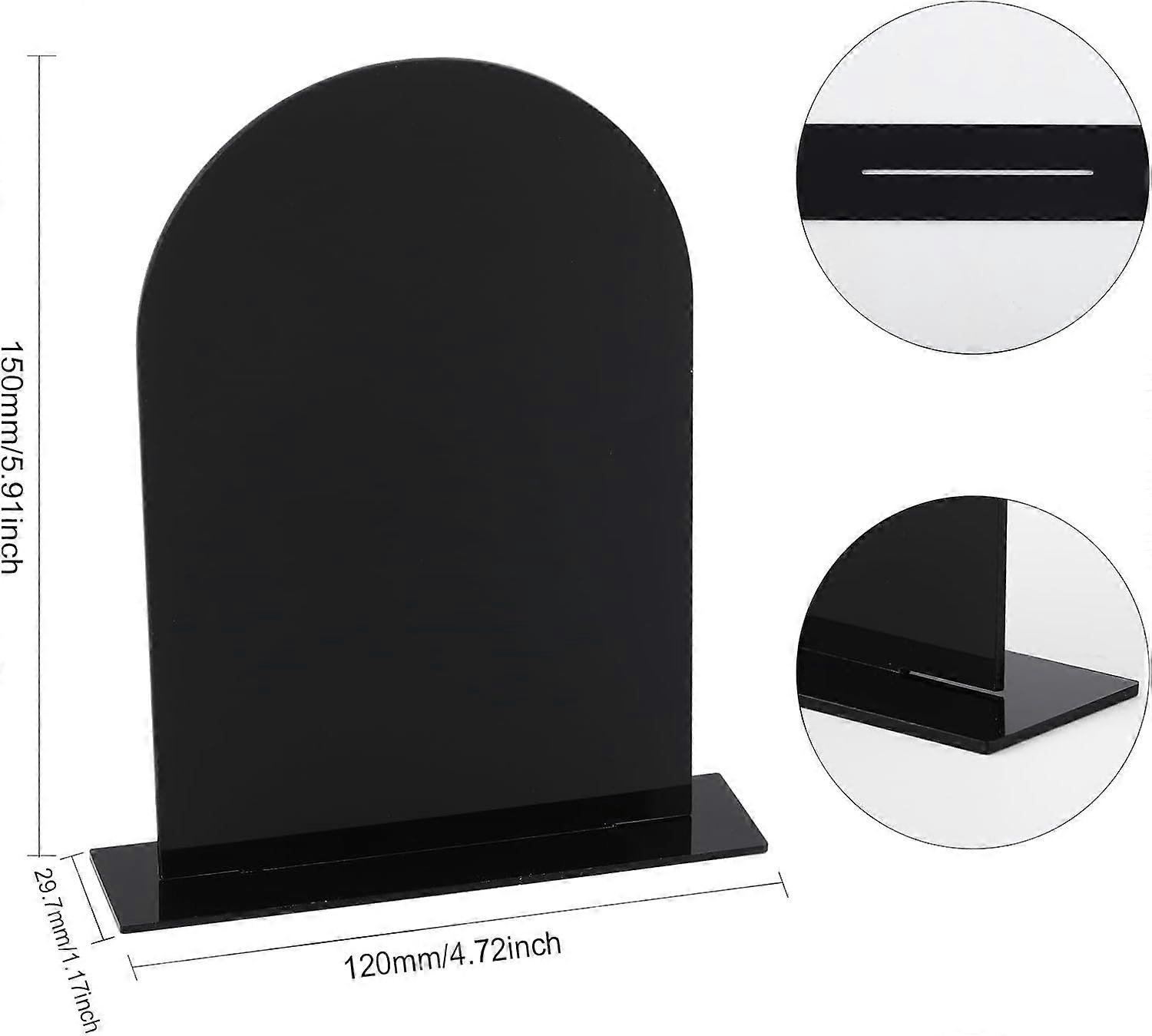12 Pack Acrylic Sign Blank Sheet with Stands Holders 5"x6" Arch Wedding ...