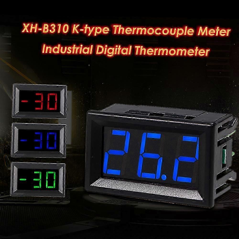 XH-B310 Industrial Digital Thermometer 12V Temperature Meter K-type M6 ...