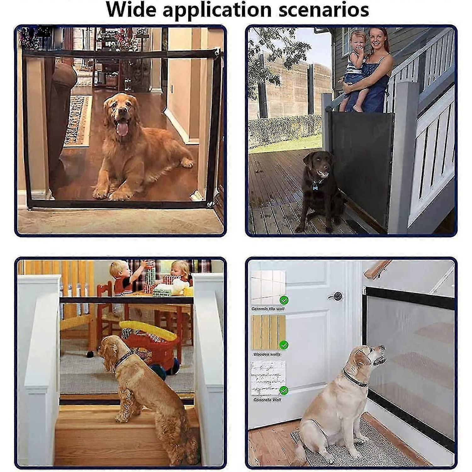Magic Gate For Dogs Retractable Stair Gate Baby Gate Pet Safety Gate ...