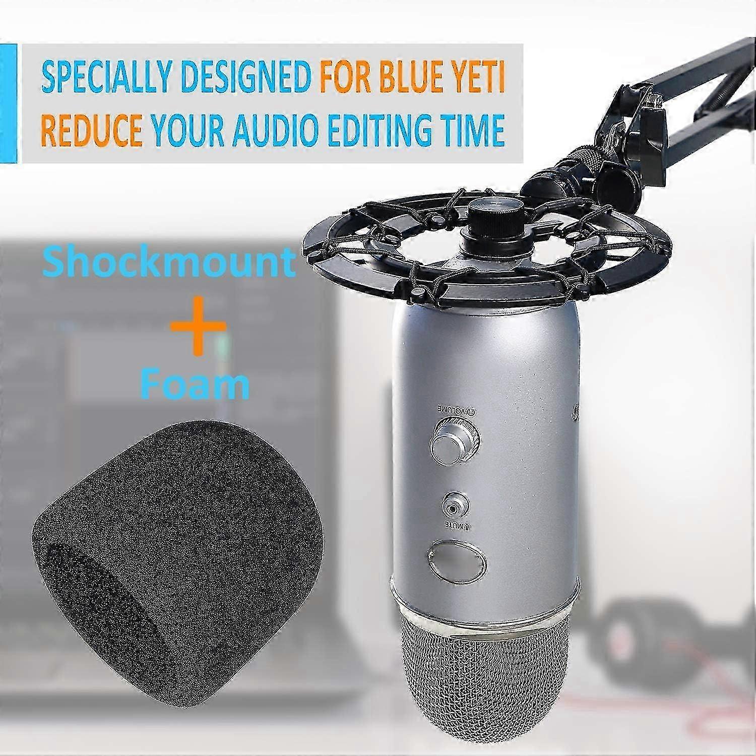 Shock Mount For Blue Yeti Microphone And Yeti Pro Microphone With Blue ...