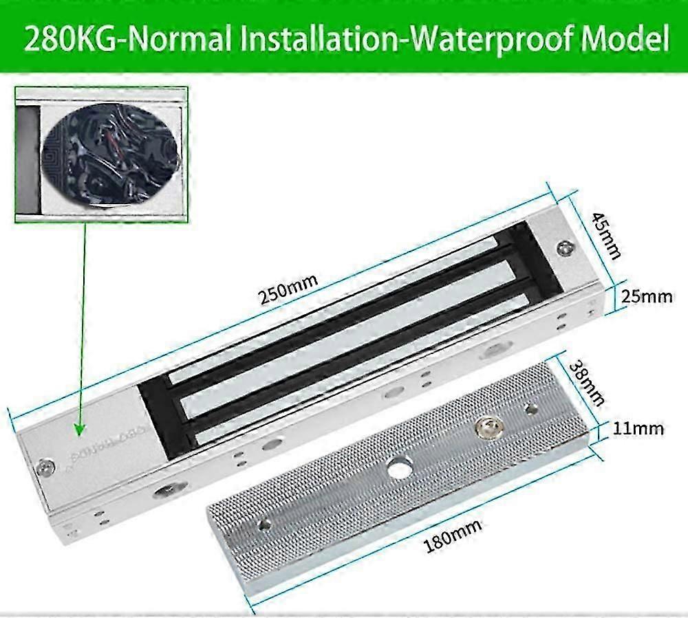 12V Waterproof Electric Magnetic Electromagnetic Door Lock 280KG 600LBs ...