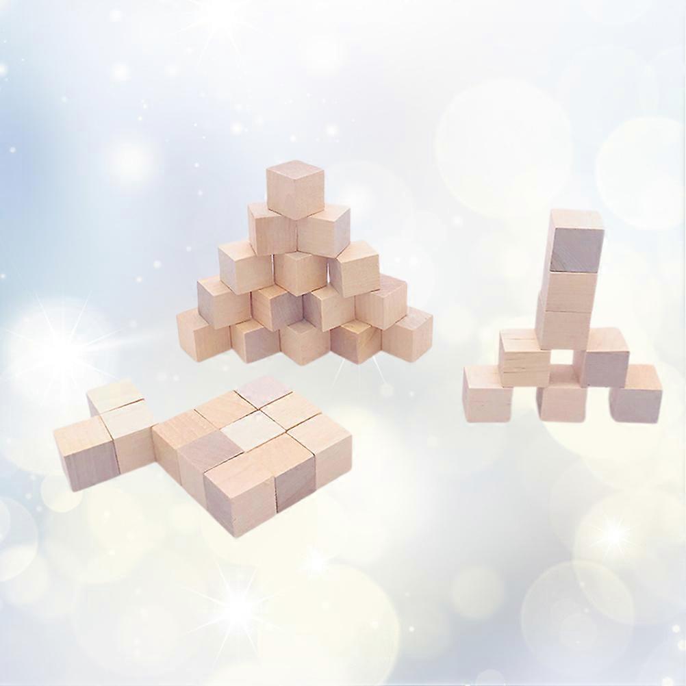 Wooden Craft Cube Small Wooden Cube for Crafts 72Pcs Block Set | Fruugo AU