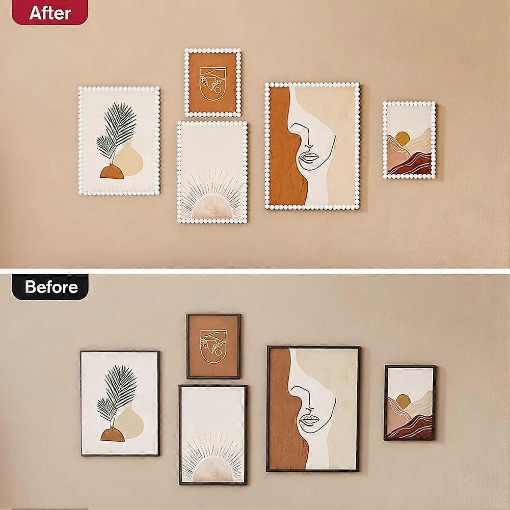 1 Pcs 3-MeterPVC Pearl Bead Wall Mirror Frame Decorative Strip Flat ...