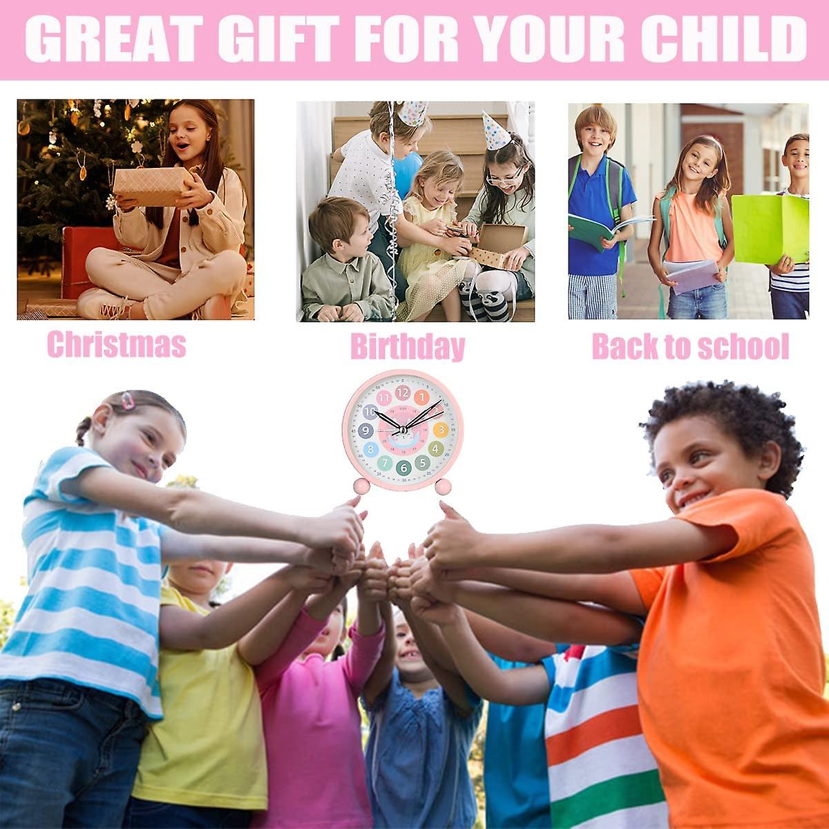 Children's Learning Alarm Clock Boy/girl, Silent Little Cute Desk Clock ...