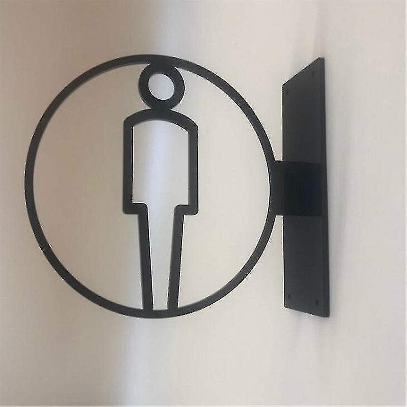3d Side Mount Wc Signs Door Sticker Men & Women Restroom Toilet Sign ...