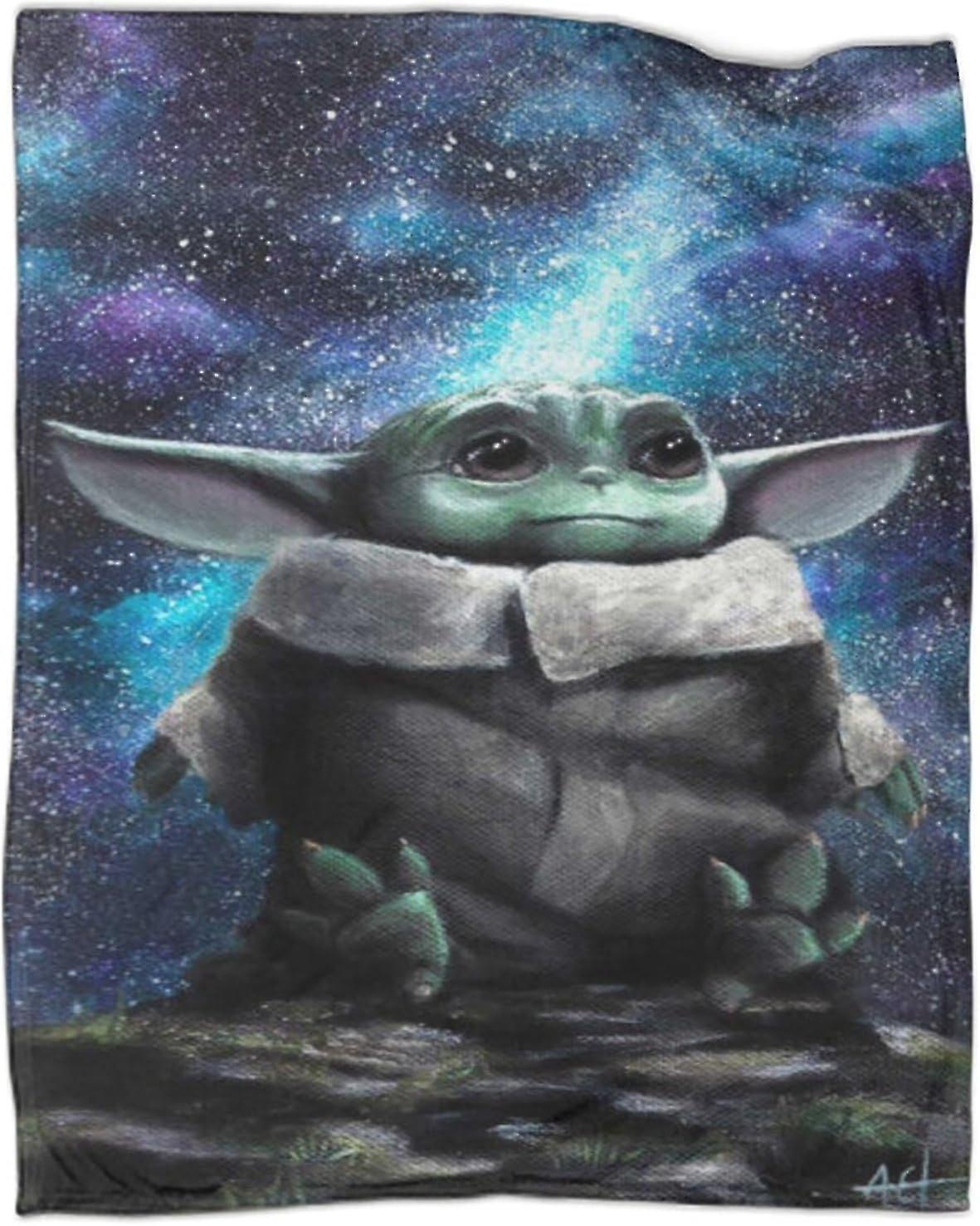 Flannel Blanket 3d Print Baby Yoda Grogu Plush Blanket Adult Kid Winter ...