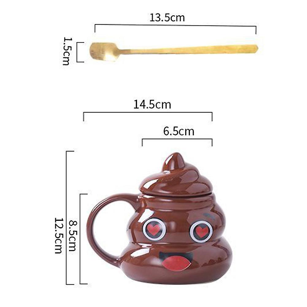 Naughty Prank Poop Ceramics Mug Easy Cleaning Coffee Water Cup Gift for ...