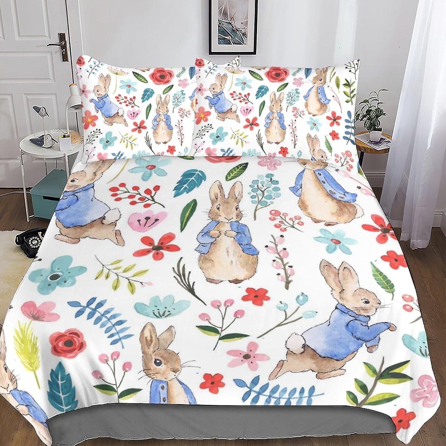 Peter Rabbit Duvet Cover Bedding Comforter Cover Set Girls 3 Piece for ...