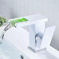 LED waterfall bathroom tap, white | Fruugo UK