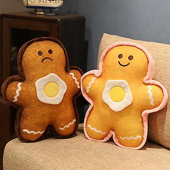 Cute plush toy egg bread pillow doll smiley face biscuit man figures ...