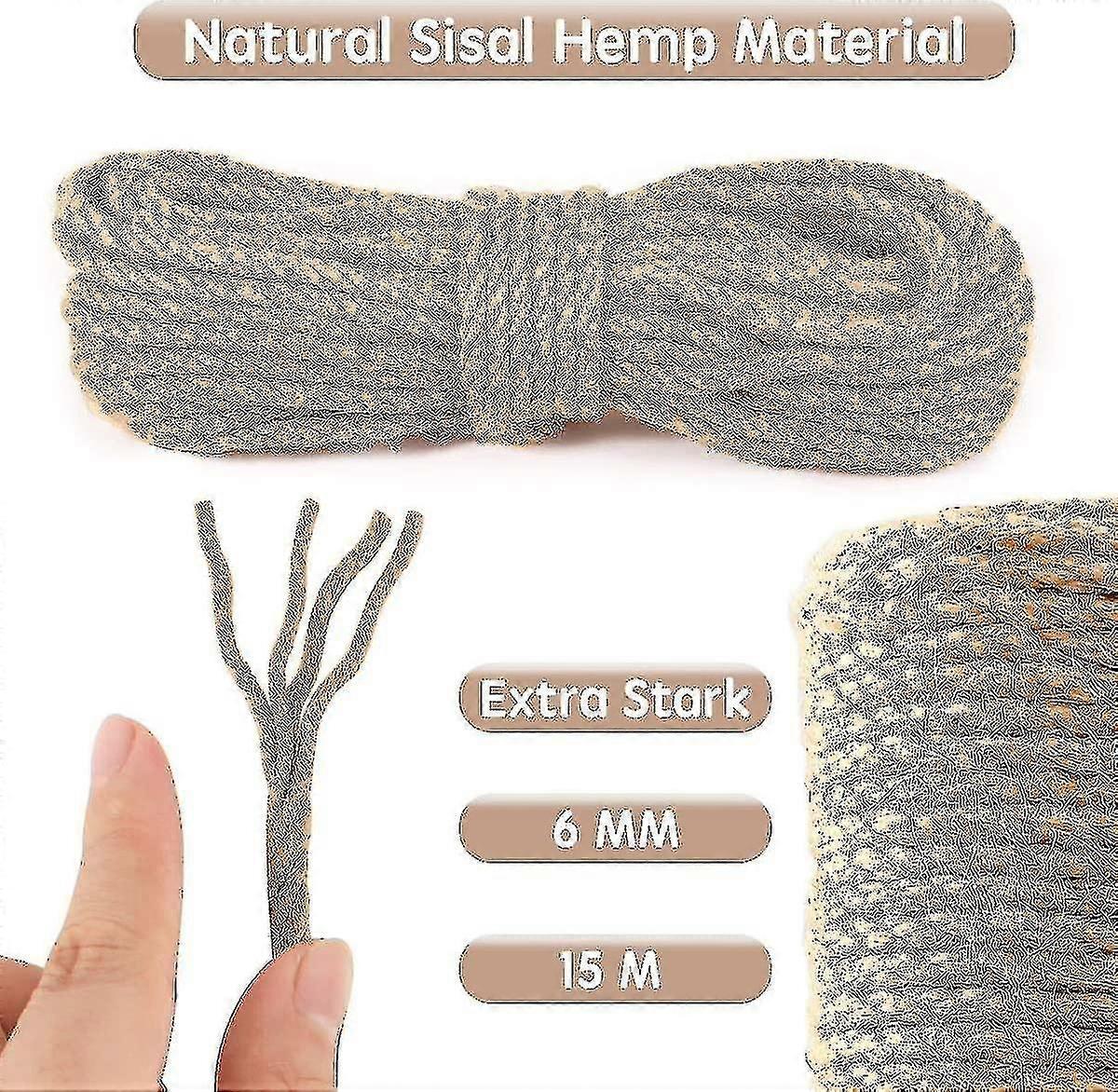 Natural Sisal Rope For Cat Scratch Pillar Repair And Replacement, Cat ...
