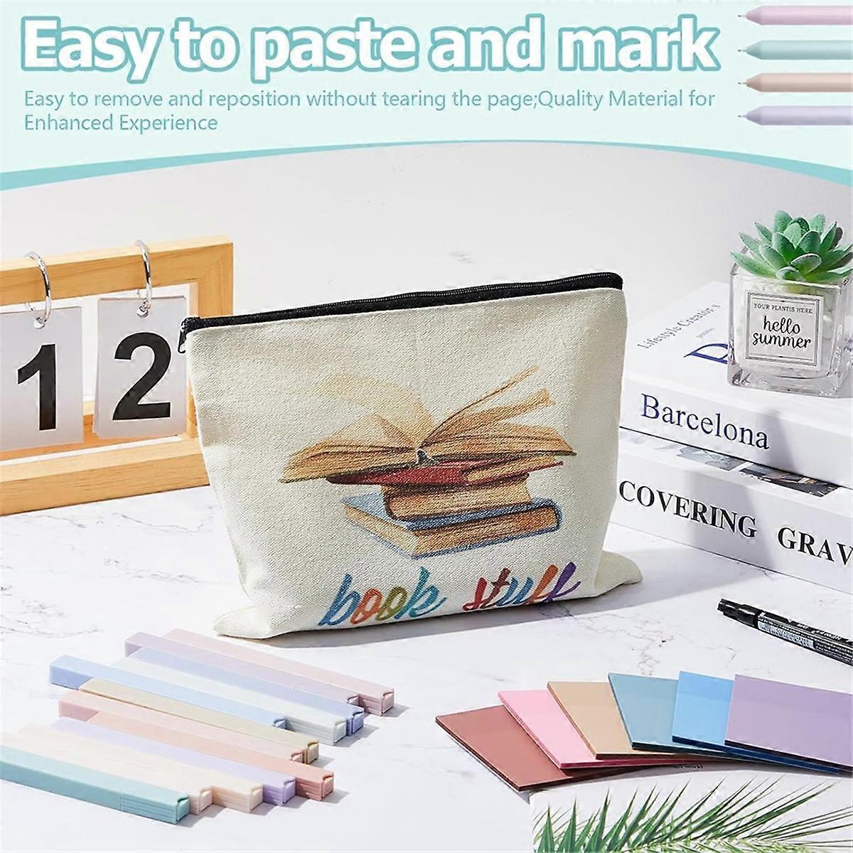 Book Annotation Kit, Set of Pencil Case Pouch,300 Sheets Transparent ...