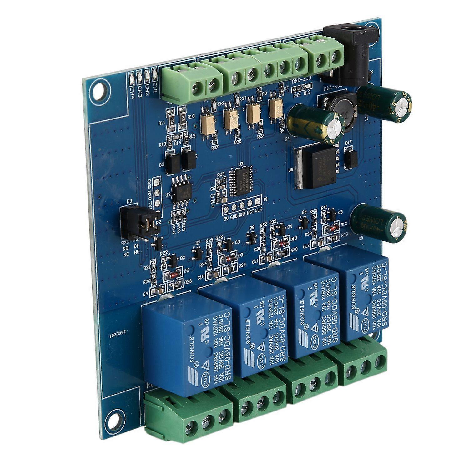 Modbus Rtu 4 Relay Module Input 485 Ttl Uart Communication 4-Channel Input 7-24V Relay Module ...