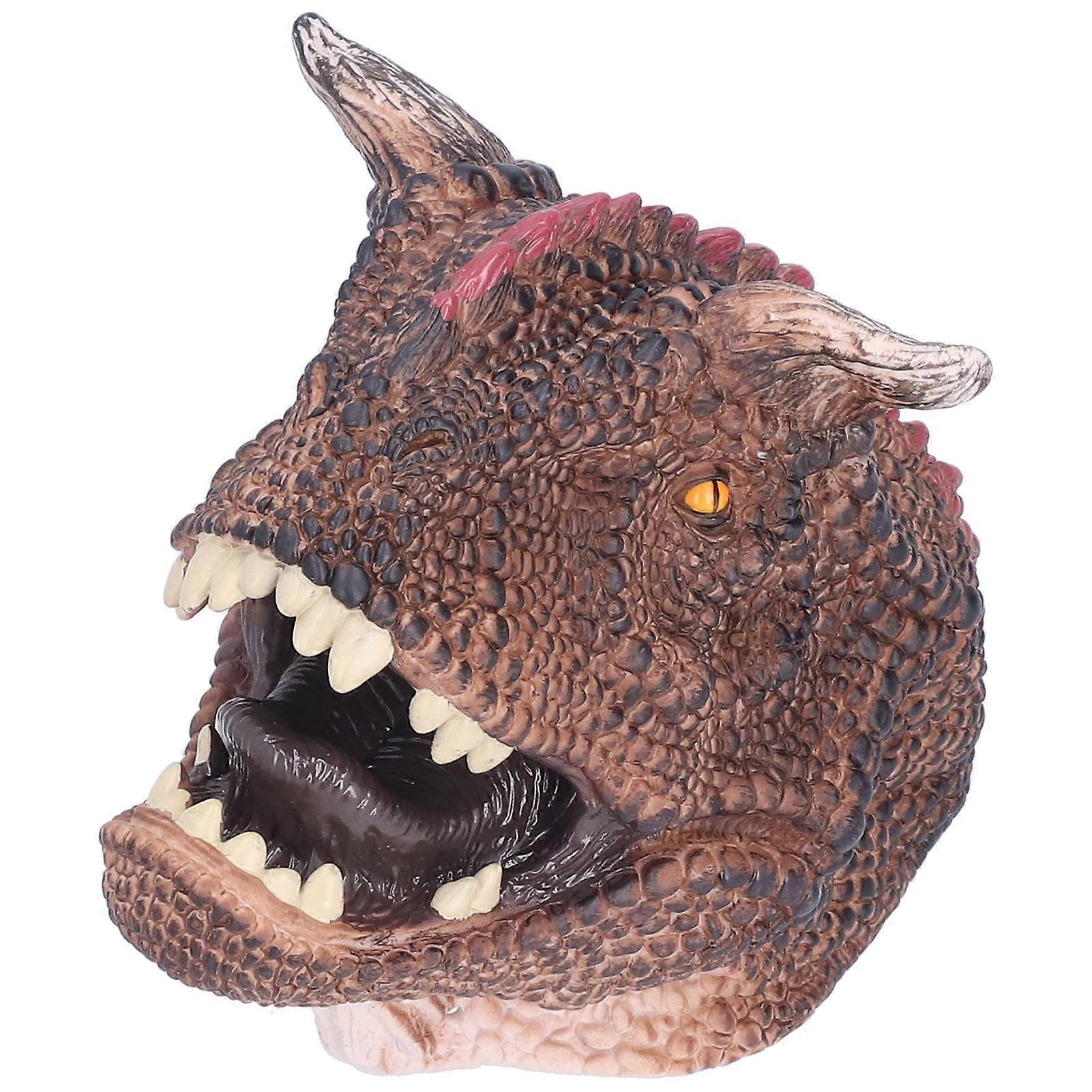 Children Lifelike Water Paint Carnotaurus Hand Puppets Hand Painted ...