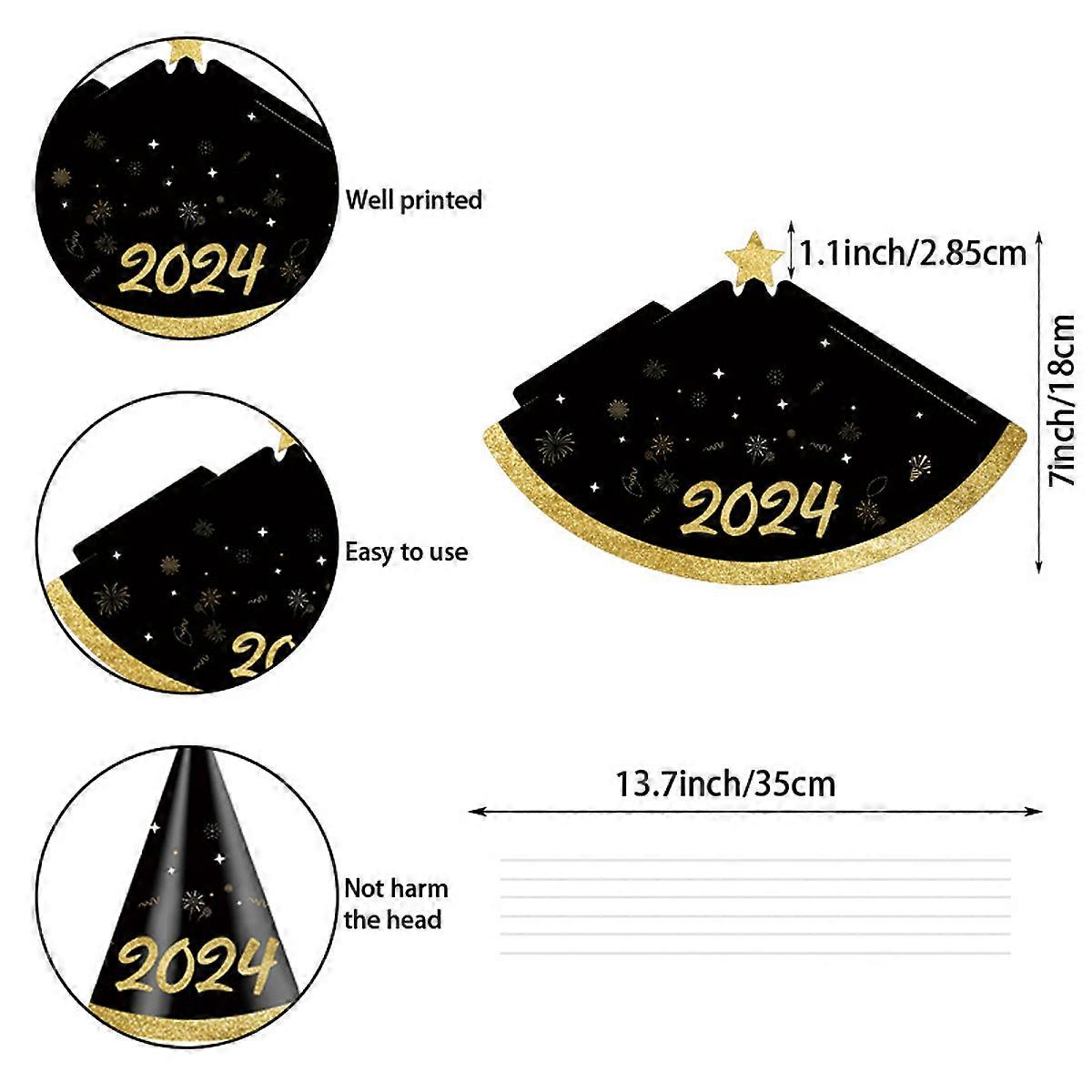 6 Pieces New Years Eve Party Hats, Happy New Year Decorations 2024, New ...