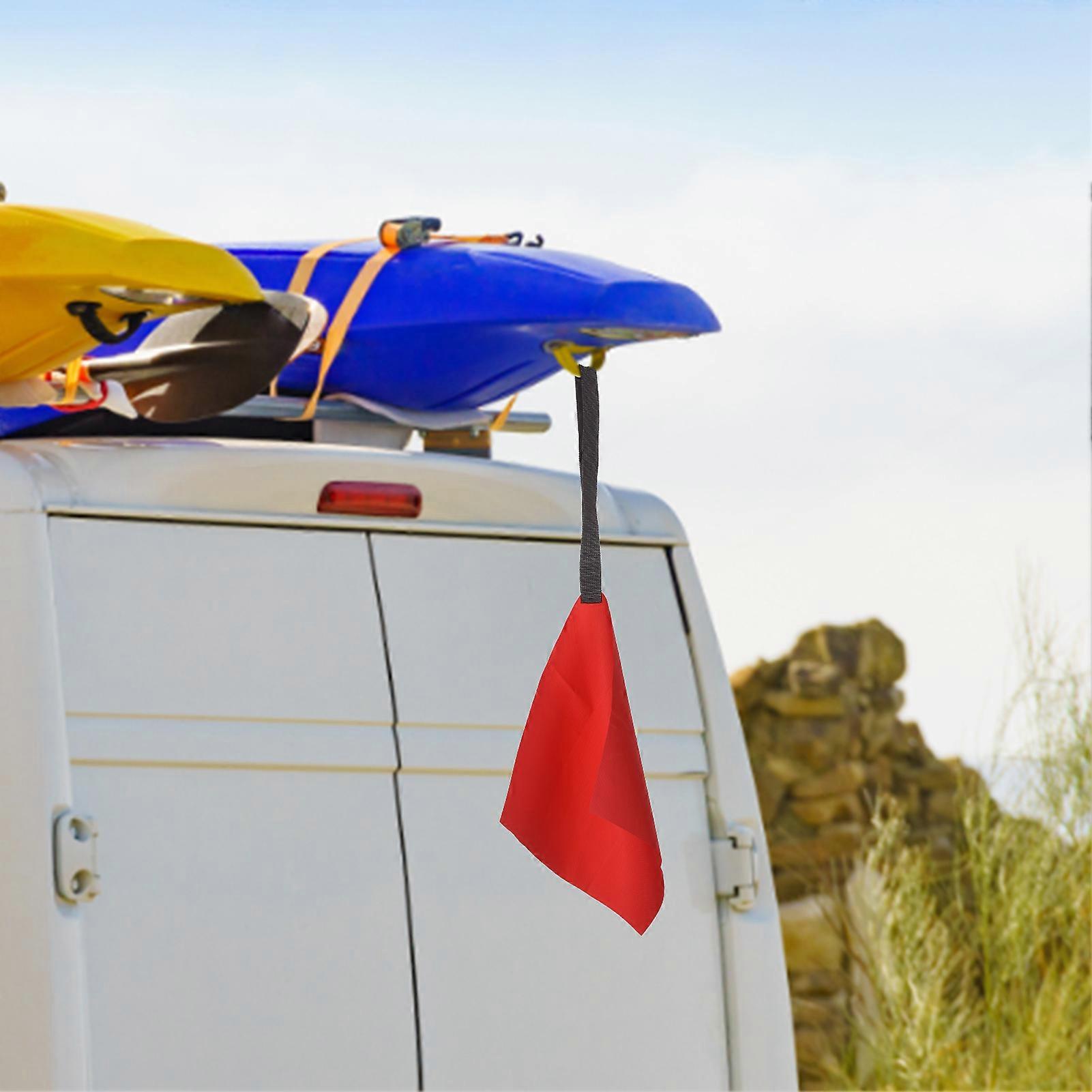 2pcs Kayak Tow Flags Red Safety Hooked Kayak Flag for Boat Canoe ...