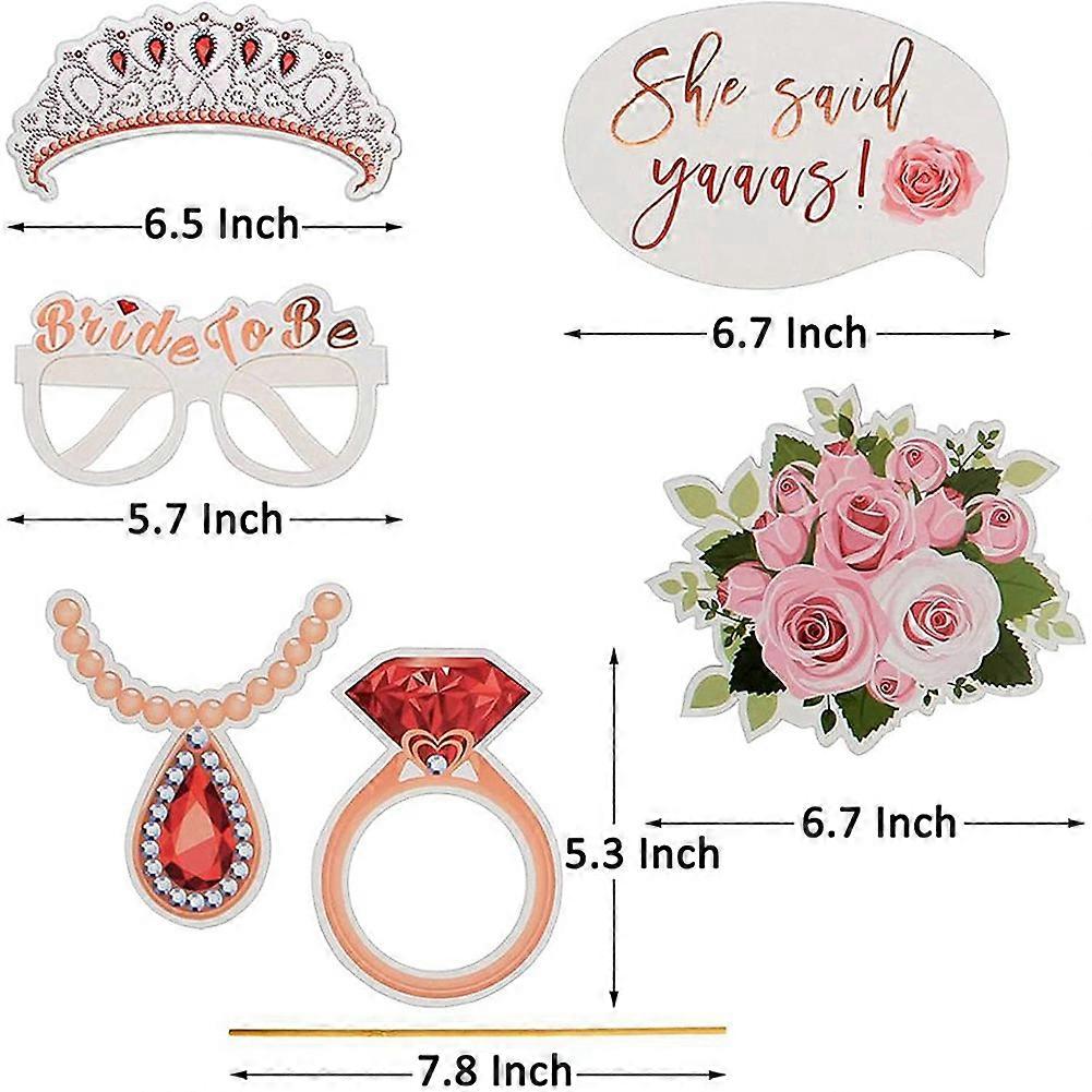 Wedding Photo Props Gold,23 Pcs Hen Party Photo Booth Props,Team Bride ...