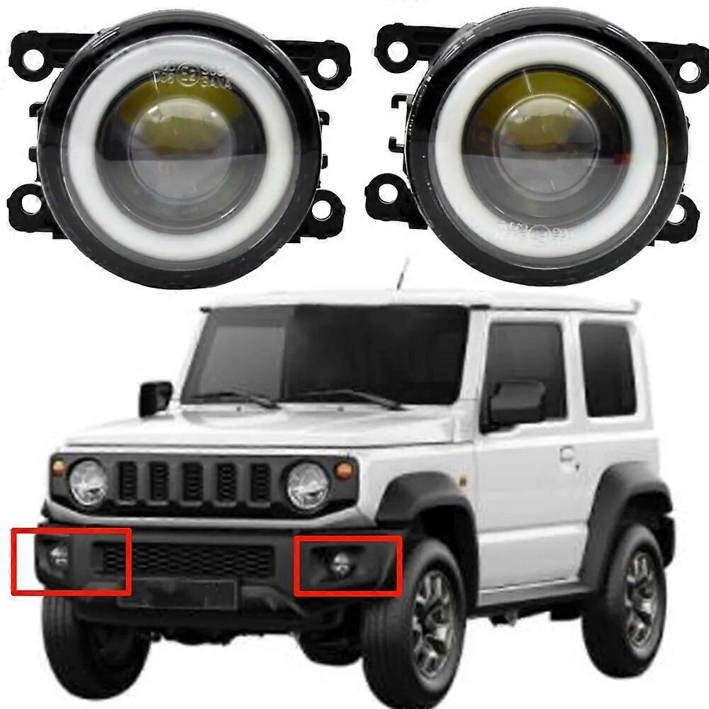 HIGH QUALITY Angel Eye DRL for Suzuki Jimny JB64 JB74 LED Fog Lights Fog Lamp Daytime Running ...