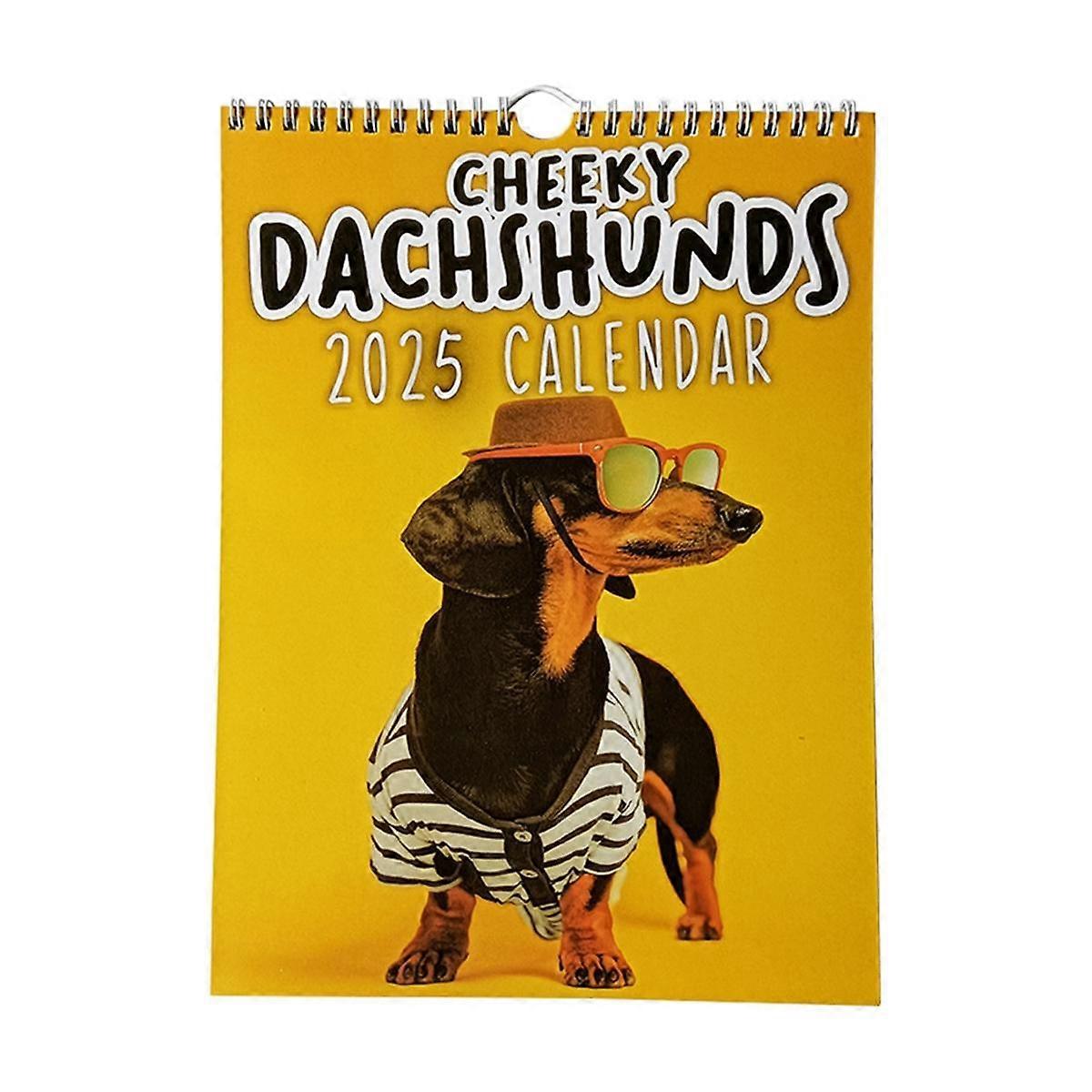 Cheeky Dachshunds - 2025 Wall Calendar New Year Gifts Gift Wall ...