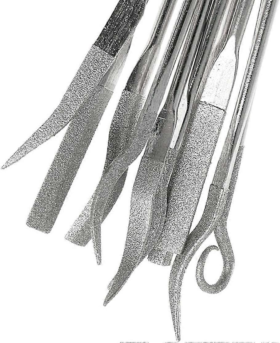 10pcs Diamond Needle File Set Mini Diamond File Set Carving Craft ...