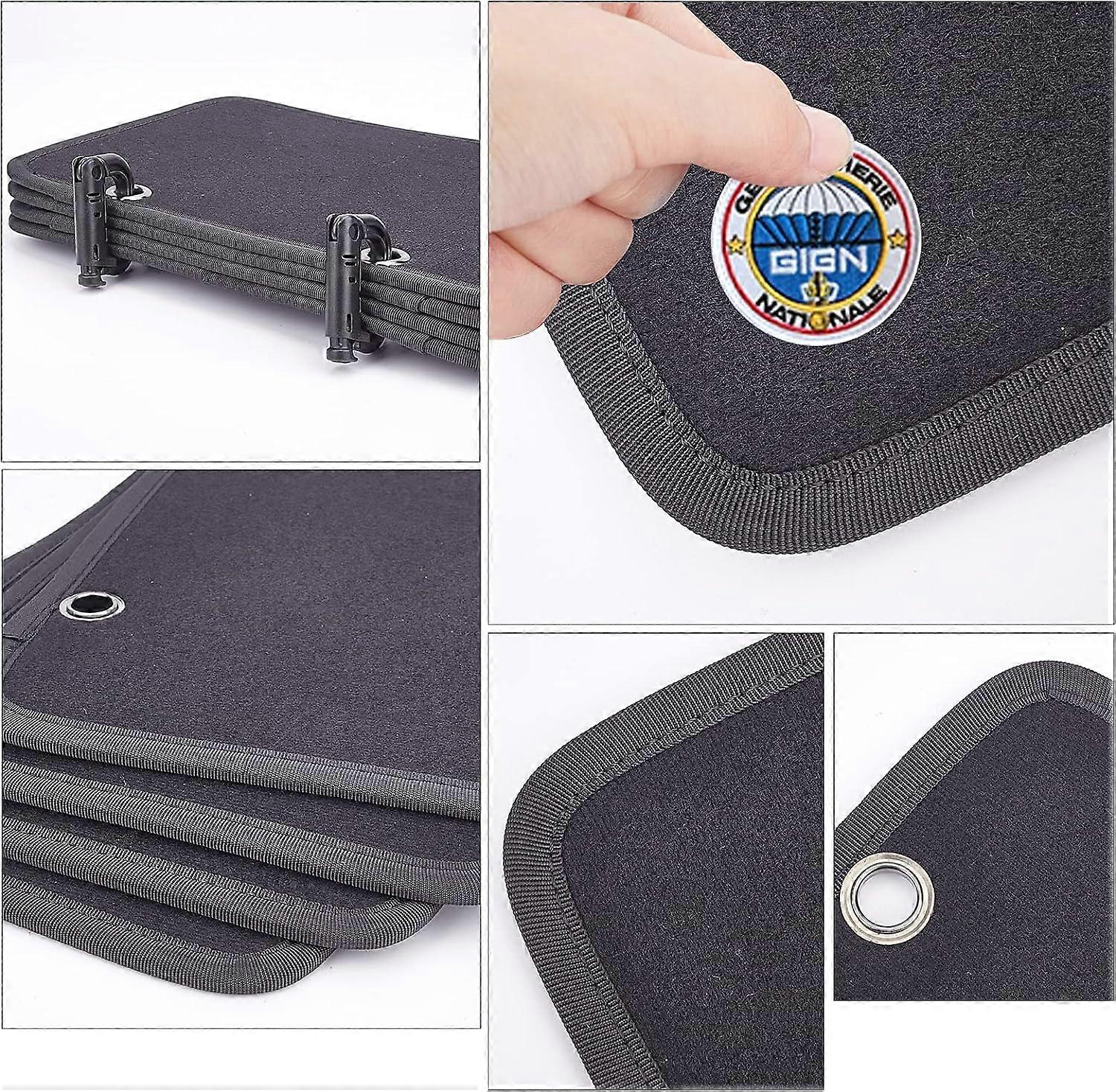 1 Set Tactical Patch Booklet Organizer Black Flip-Page Patch Book Mini ...