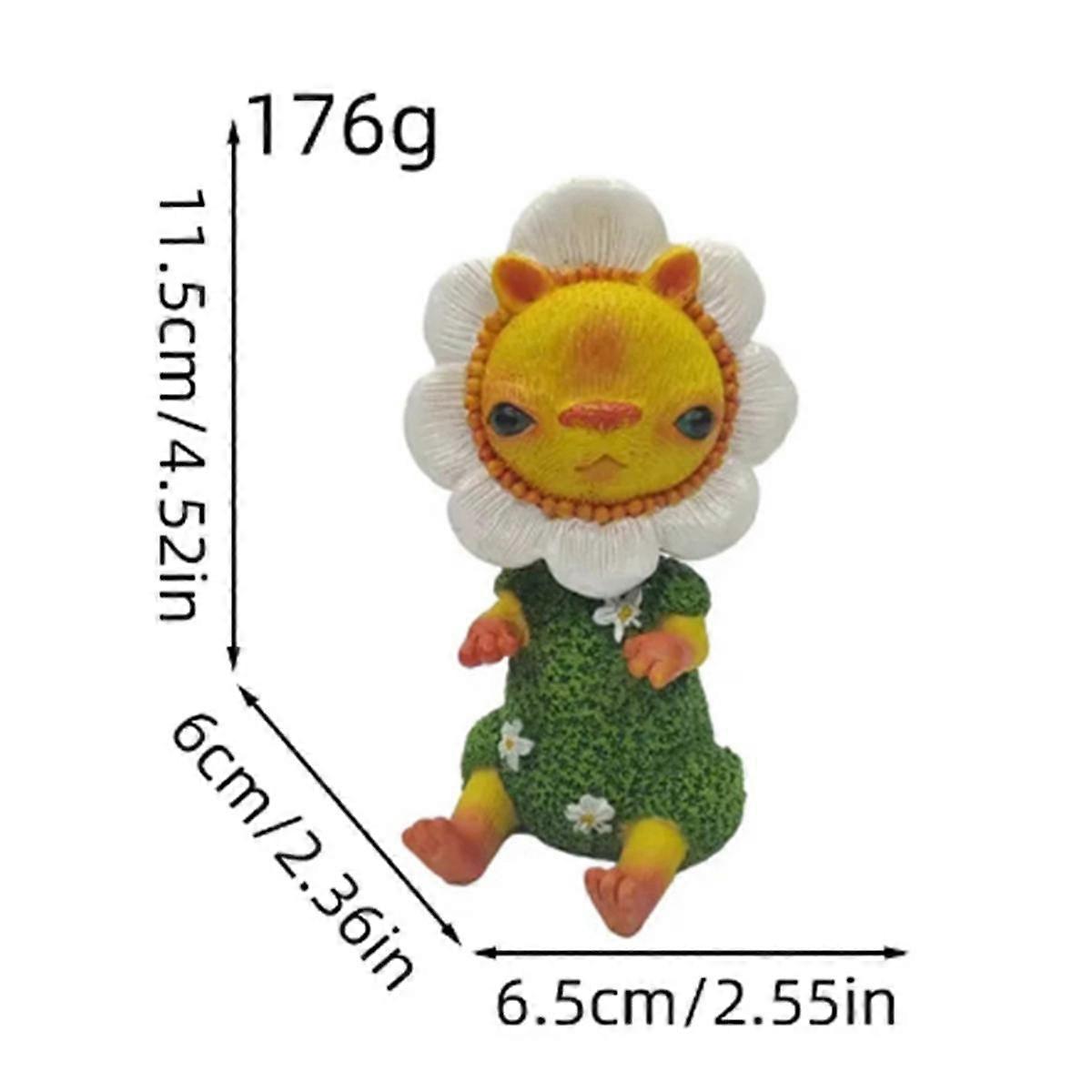 Sunflower Ornaments Sunflower Gnomes Statue Mini Figures Garden ...