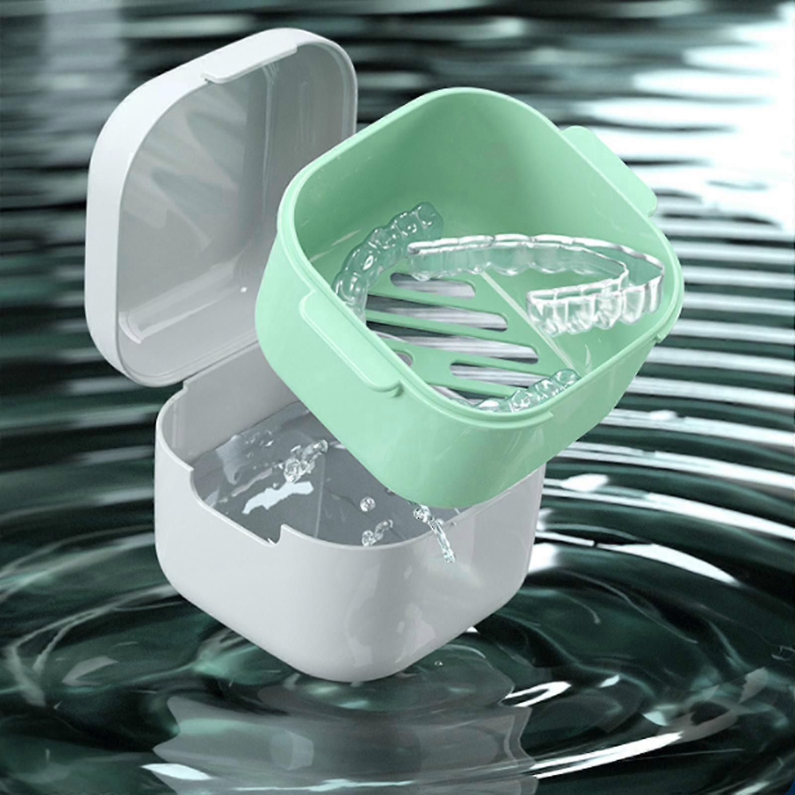 Denture Box With Strainer, Portable False Teeth Container, Hygienic ...
