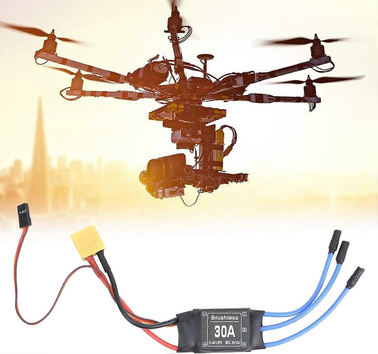 30A Brushless ESC, Aircraft Brushless ESC XT60 Electronic Speed ...