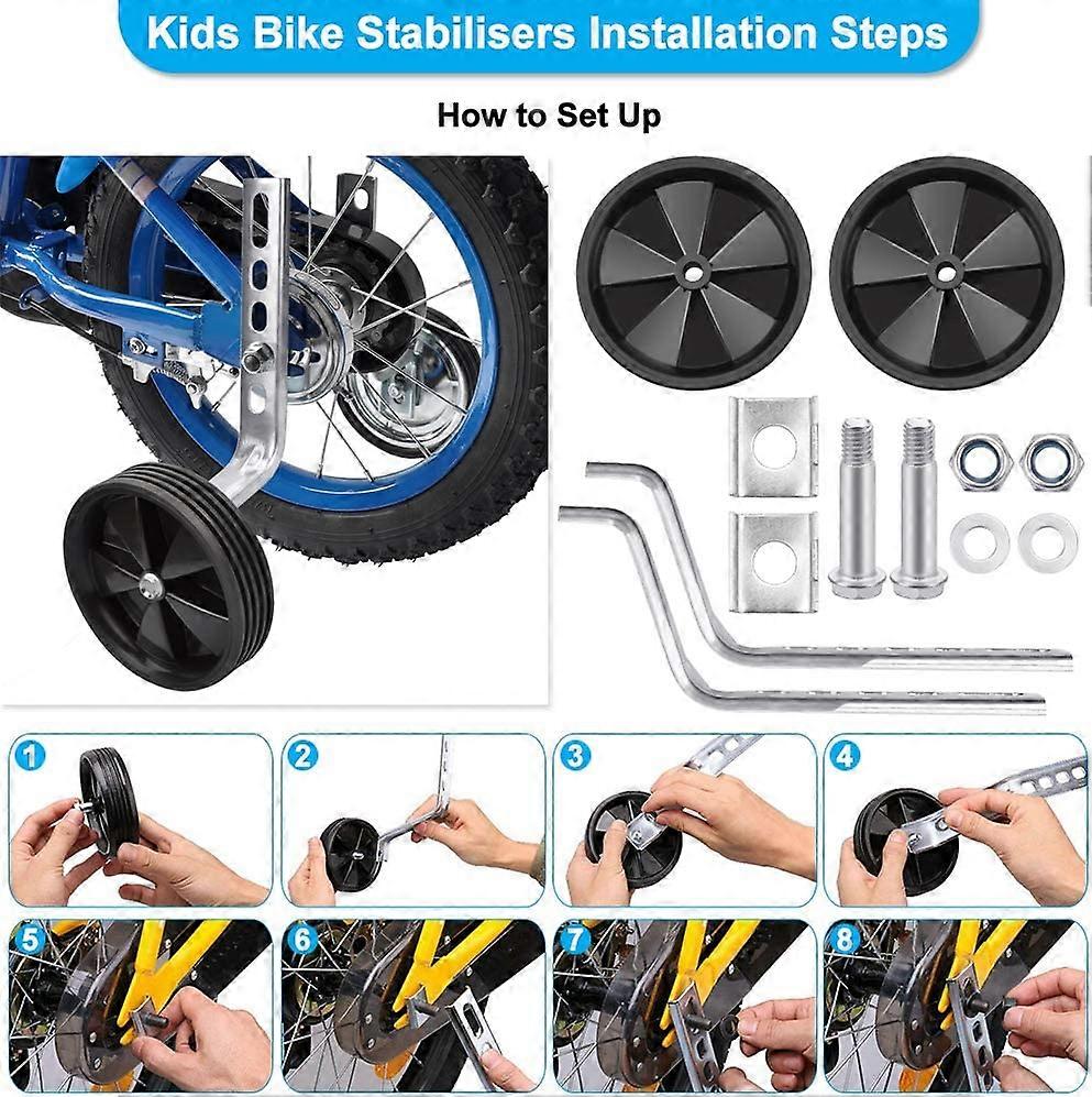 Kids Bike Stabilizer, 12-20" Universal Kids Bike Caster with Screws ...