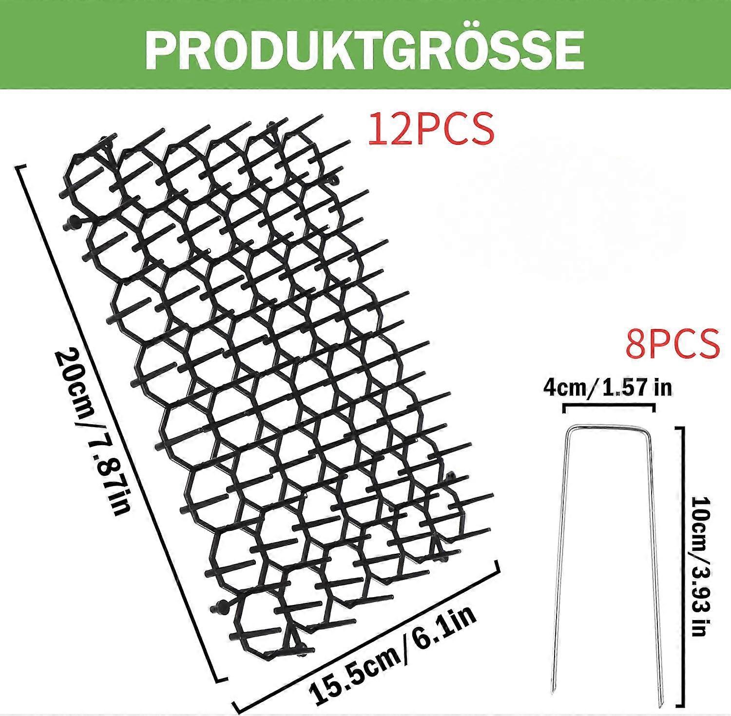 Cat Repellent Mat, 12 Pieces Thorn Grid Against Cats with Spikes Cat ...