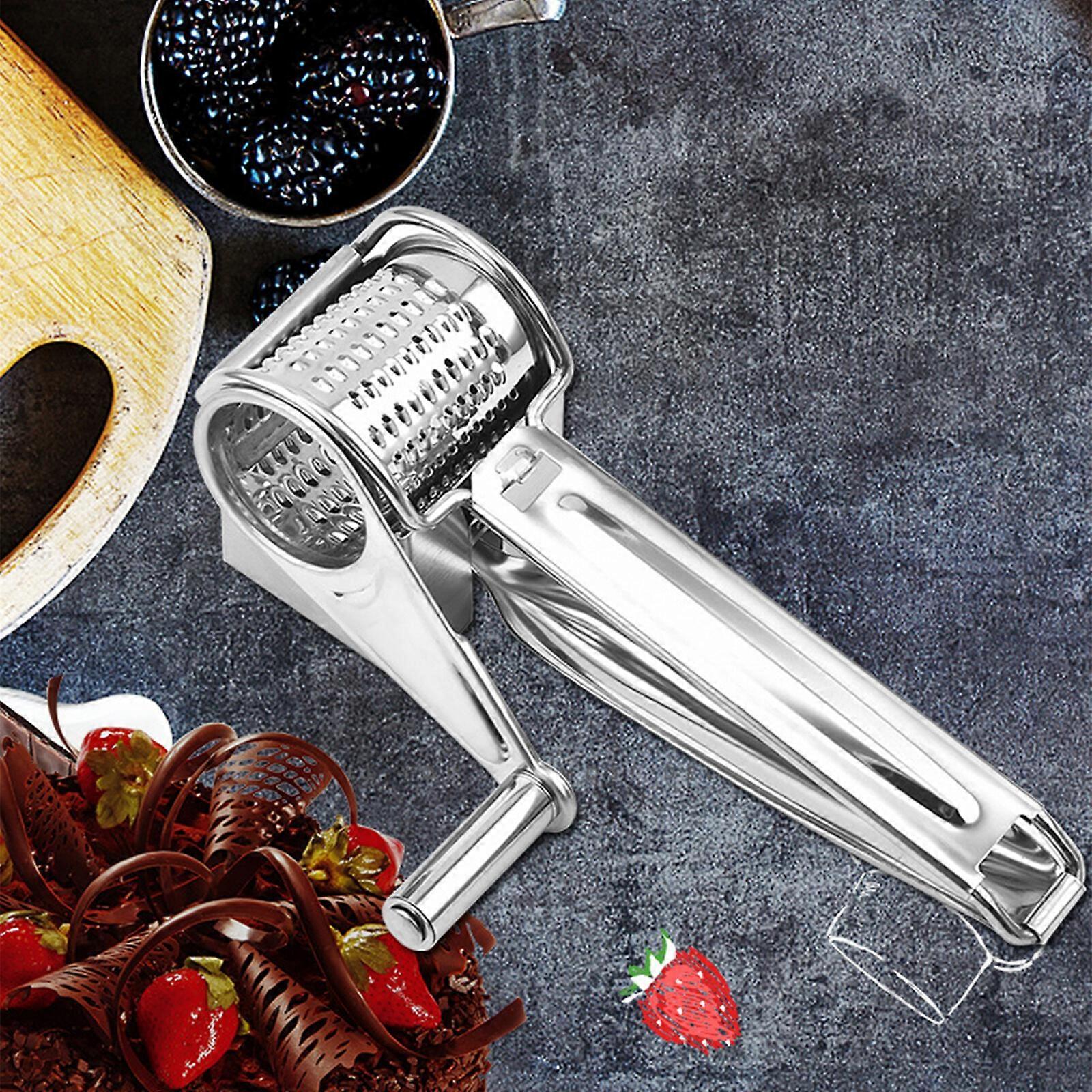 Cheese Grater Manual Kitchen Tool with Premium Stainless Steel Drum ...