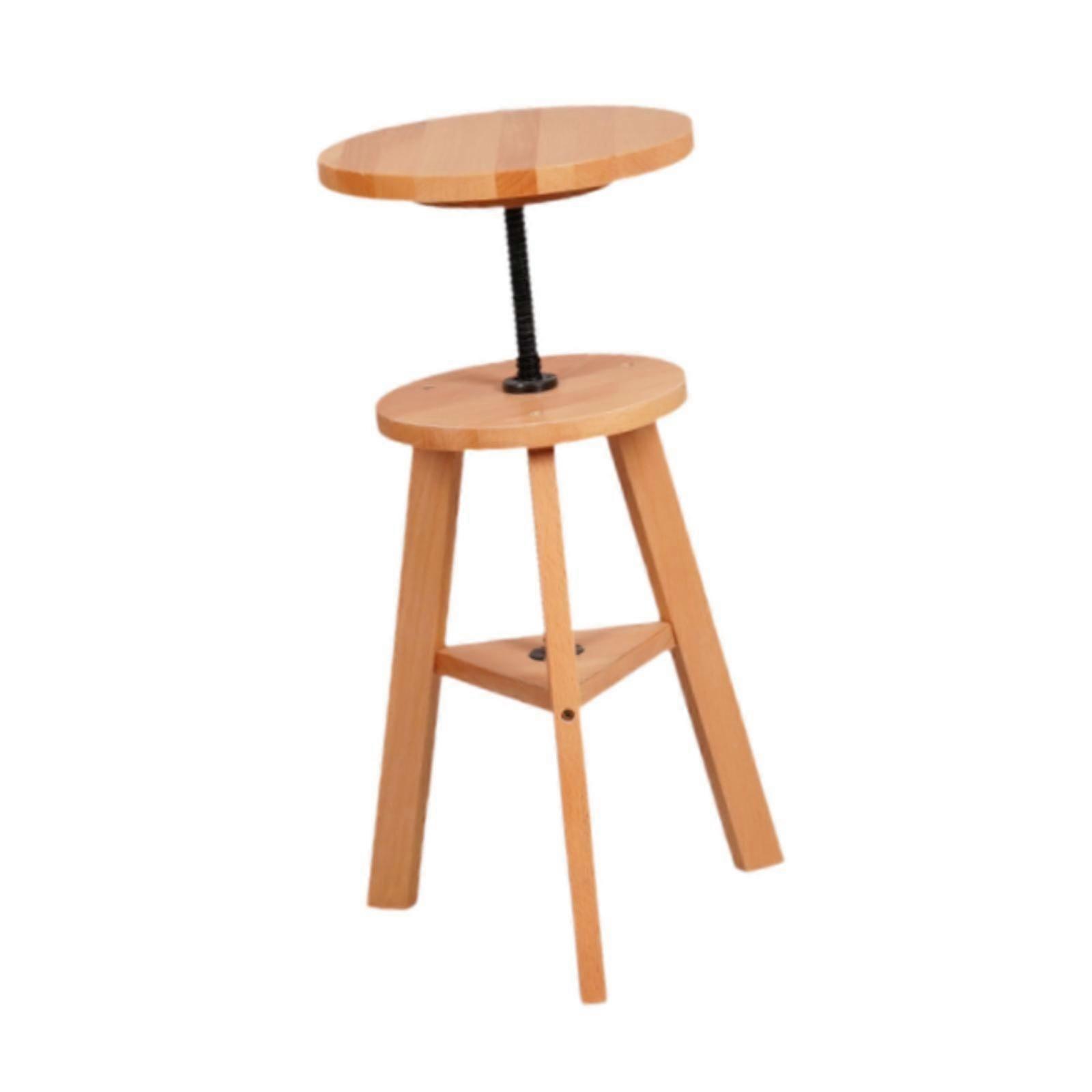 Wooden Drafting Stool Adjustable Height Stool for Living Room Adults ...