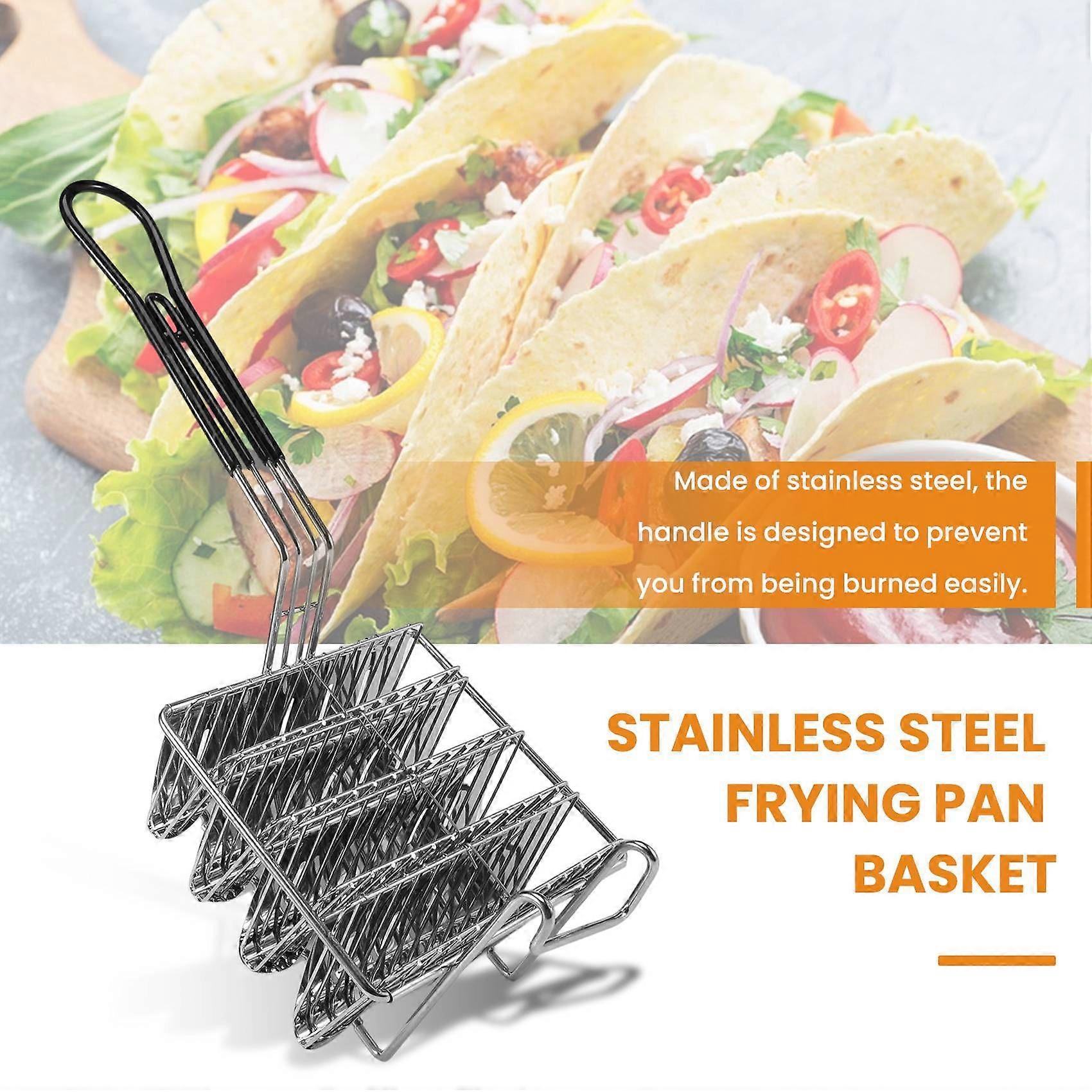 Taco Fryer Basket, Taco Shell Fryer, Holds 4 Shells Deep Fryer Taco ...