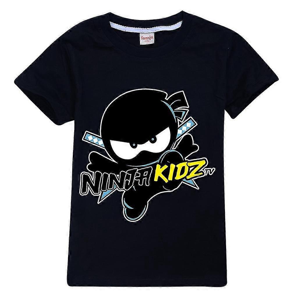Kids Boys Ninja Kidz Print T-shirt Short Sleeve Cartoon Tee Shirt Tops ...
