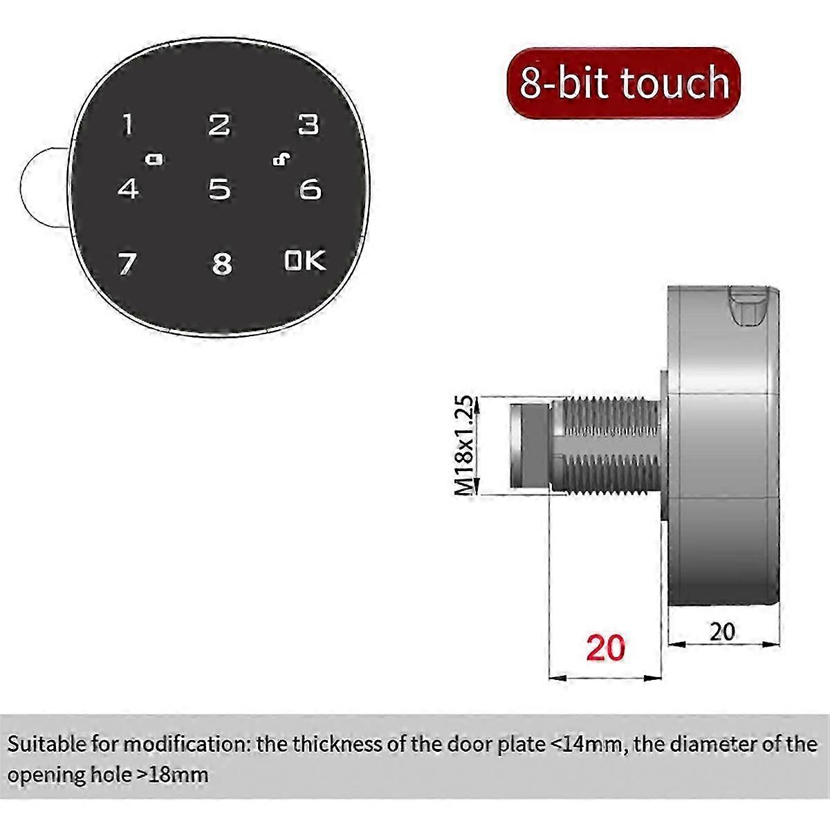 Digital Electronic Smart Mailbox Lock Touch Screen Lock File Iron Steel ...